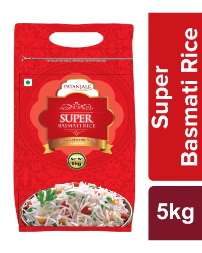 Patanjali Super Basmati Rice 5 kg- Buy Organic Rice Online