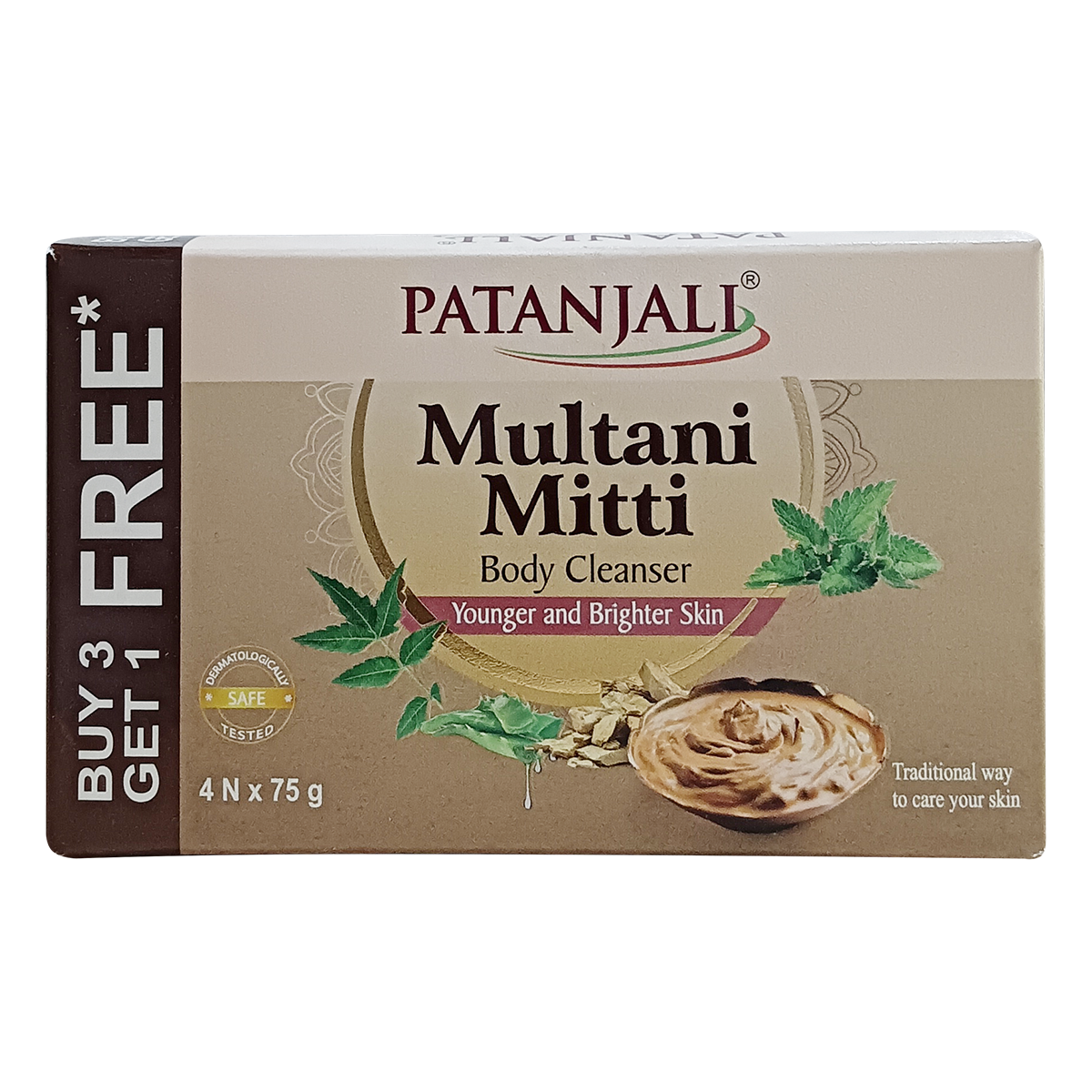Patanjali MULTANI MITTI BODY CLENSER 75G B3G1 FREE 300 g Buy Online