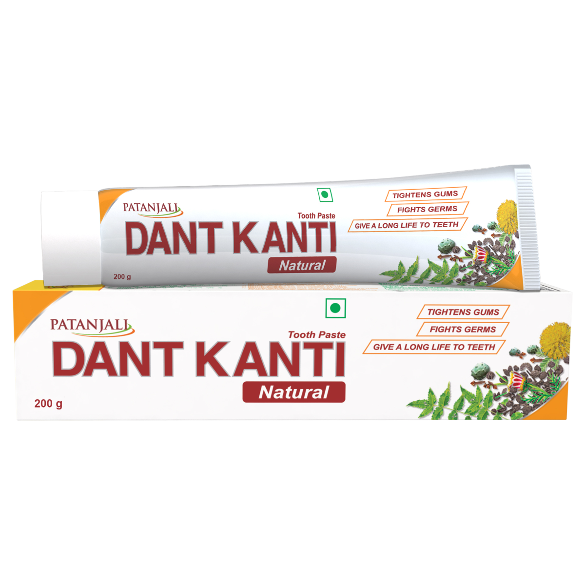 Patanjali Dant Kanti Toothpaste 200 g - Herbal toothpaste Buy Online in ...