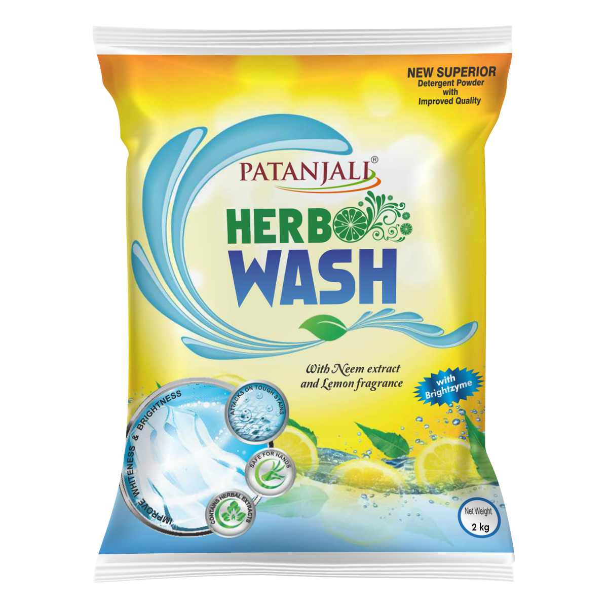 Patanjali HERBAL WASH DETERGENT POWDER 2 KG - Buy Online