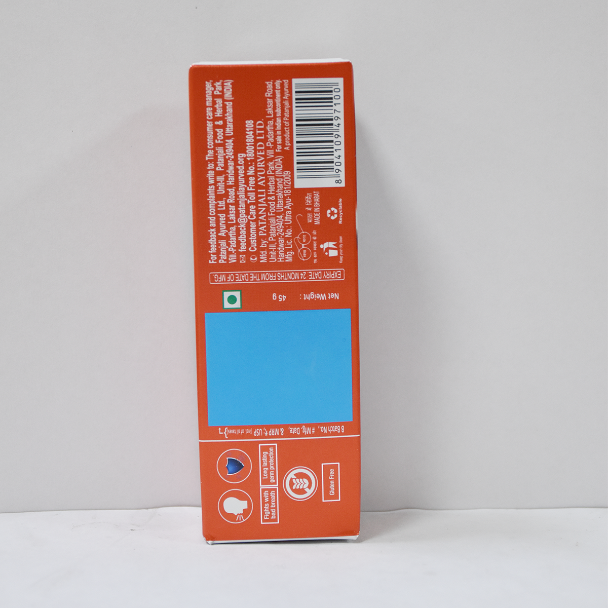 Patanjali DANT KANTI FRESH ACTIVE GEL TP-45G TO.II - Herbal toothpaste ...