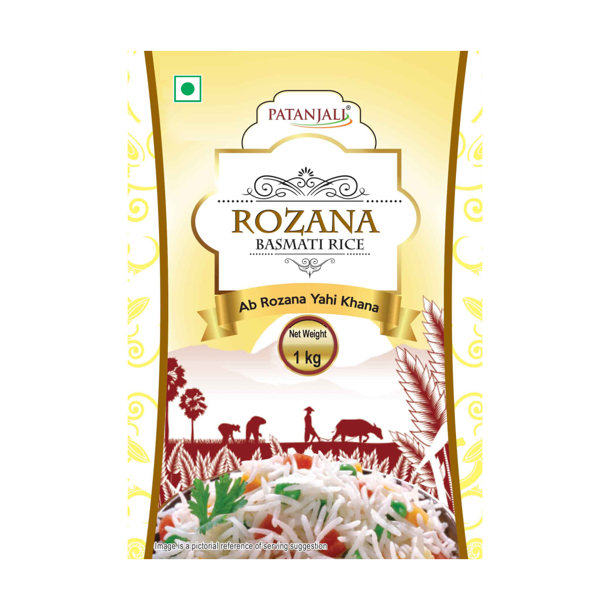 Patanjali Rozana Basmati Rice 1 KG - Buy Online