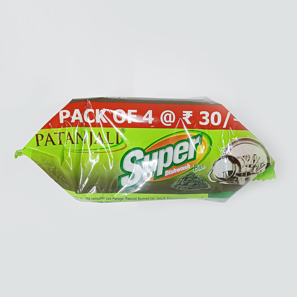 Patanjali SUPER DISH WASH BAR PACK OF 4 - Buy Online